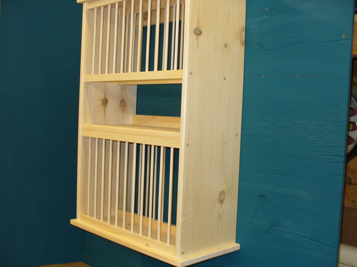 CUSTOM WOOD PLATE RACKS, CABINET, SHELVING, KITCHEN ORGANIZER PIE SAFE ...
